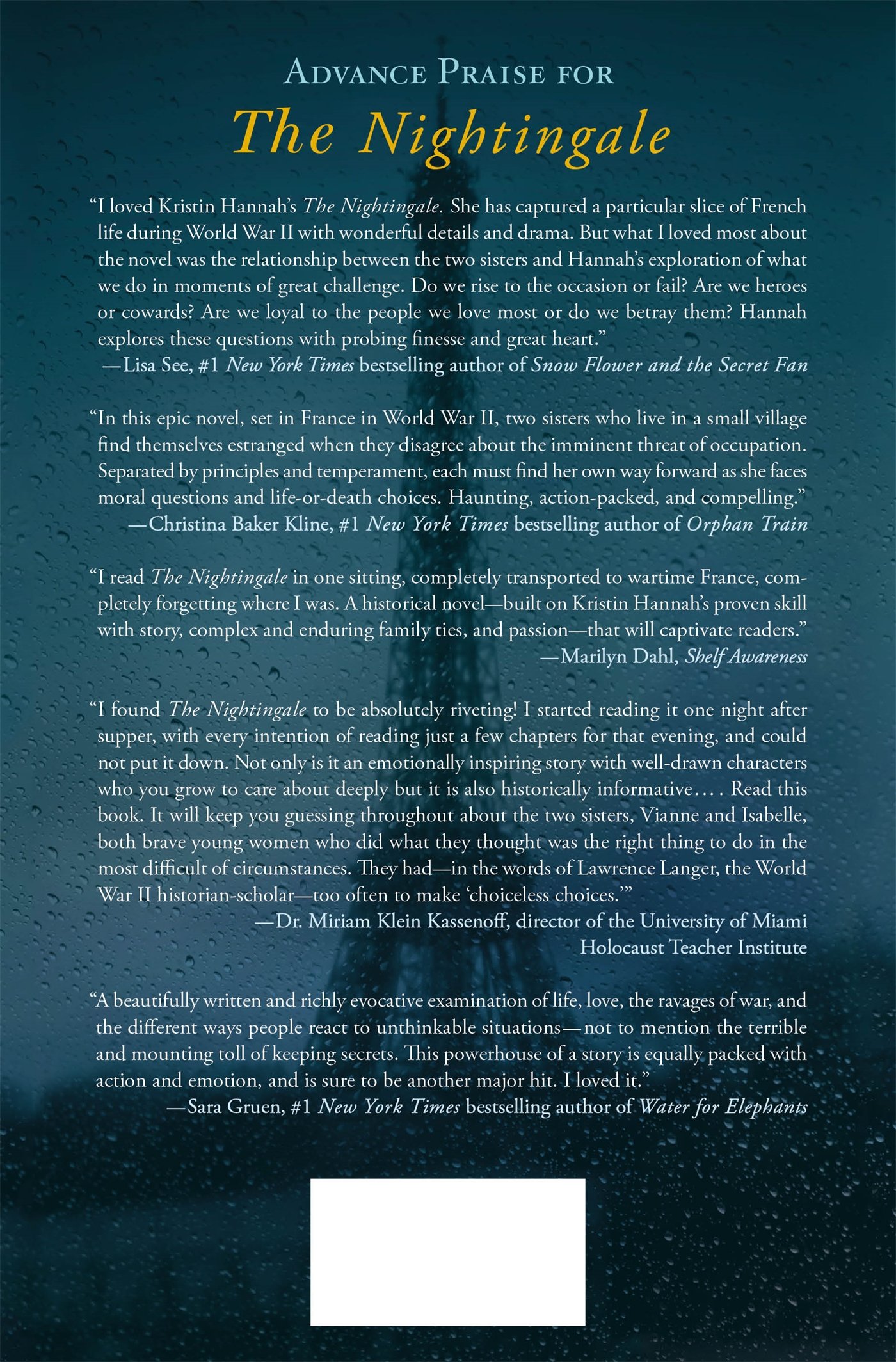 Review – The Nightingale by Kristin Hannah – Marie III